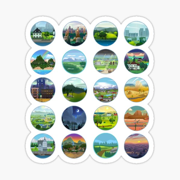 "Sims 4 World Buttons " Sticker by joylynnhinton | Redbubble