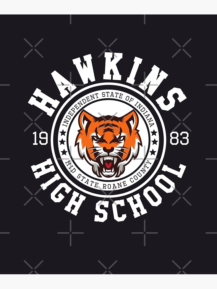 "Hawkins High, Indiana, Roane County, Stranger Things" Poster for Sale ...