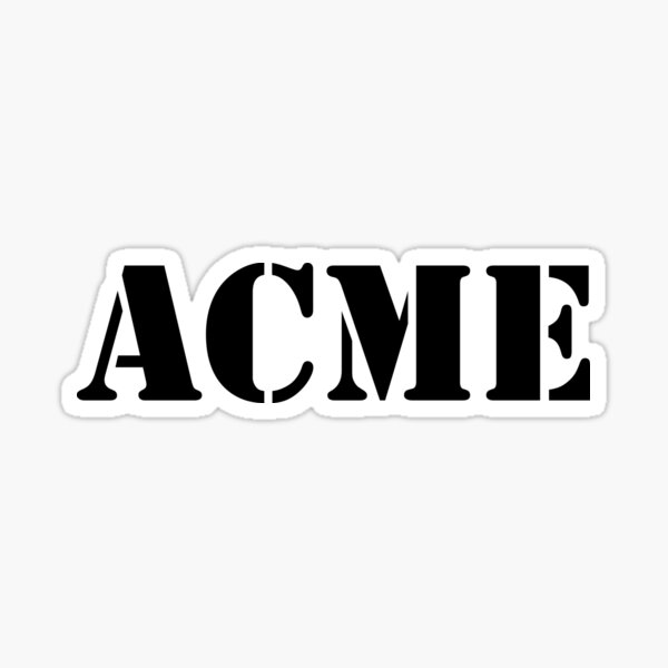 "ACME Industrial" Sticker by GG-RED | Redbubble