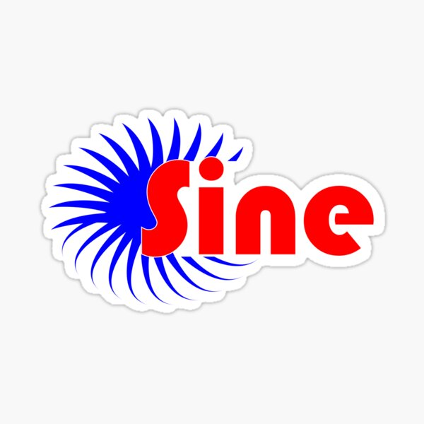 "Sine Logo" Sticker for Sale by AW-Graphics | Redbubble