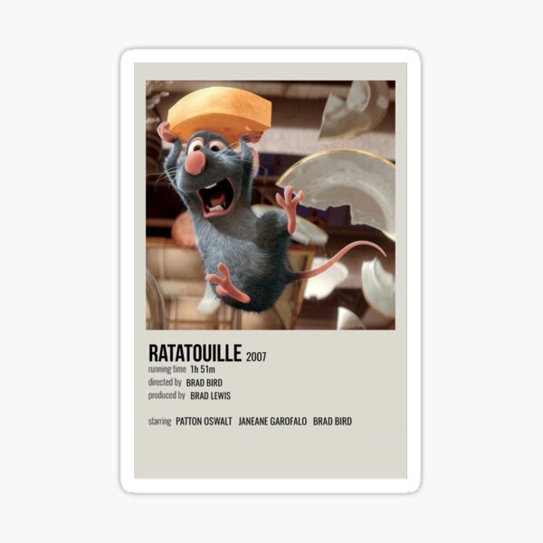 "ratatouille poster" Sticker for Sale by cablesdaniel | Redbubble