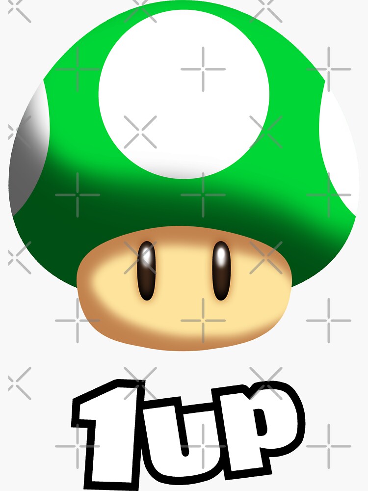 "1UP" Sticker by ANAIDEIADESIGNS | Redbubble