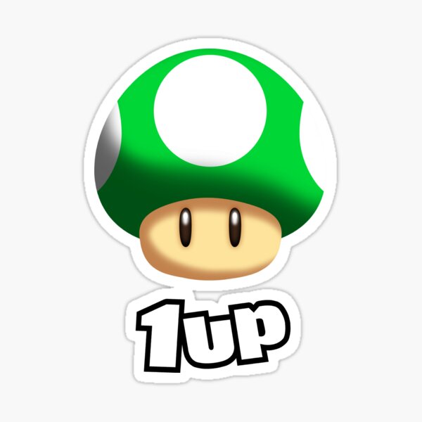 "1UP" Sticker by ANAIDEIADESIGNS | Redbubble
