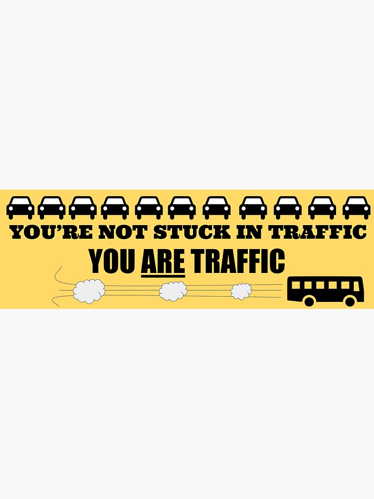 "Public Transit Bumper Sticker" Sticker by FunFight | Redbubble