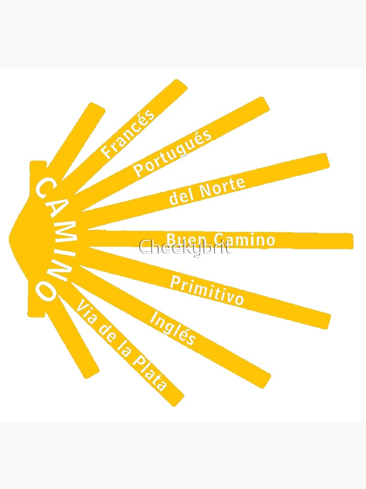 "Six Camino Routes Shell" Poster for Sale by Cheekybrit | Redbubble