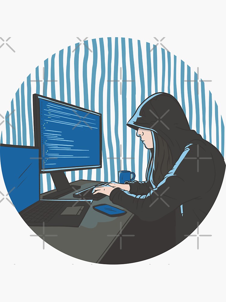 "Hacker Woman - Cybersecurity" Sticker for Sale by BeautyofColor ...