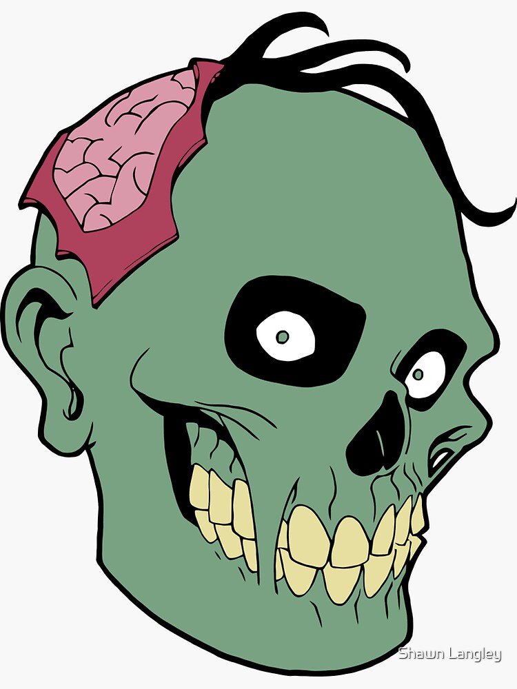 "Smiling Dead" Sticker by Shawn-Langley | Redbubble