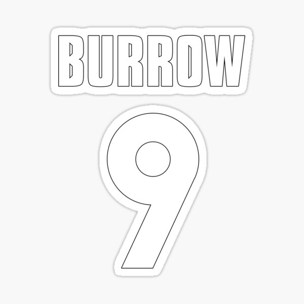 "Joe Burrow Cincinnati Bengals 9. Fan Design" Sticker for Sale by ...