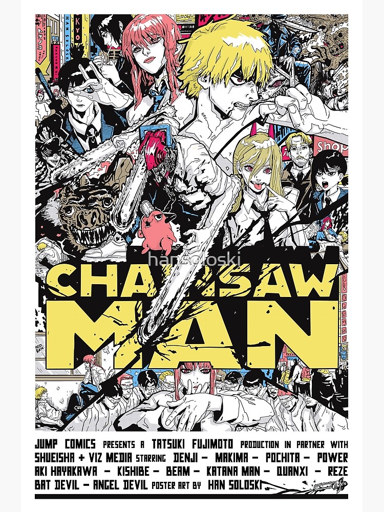 "Chainsaw Man Movie Poster Color" Art Print for Sale by hansoloski ...