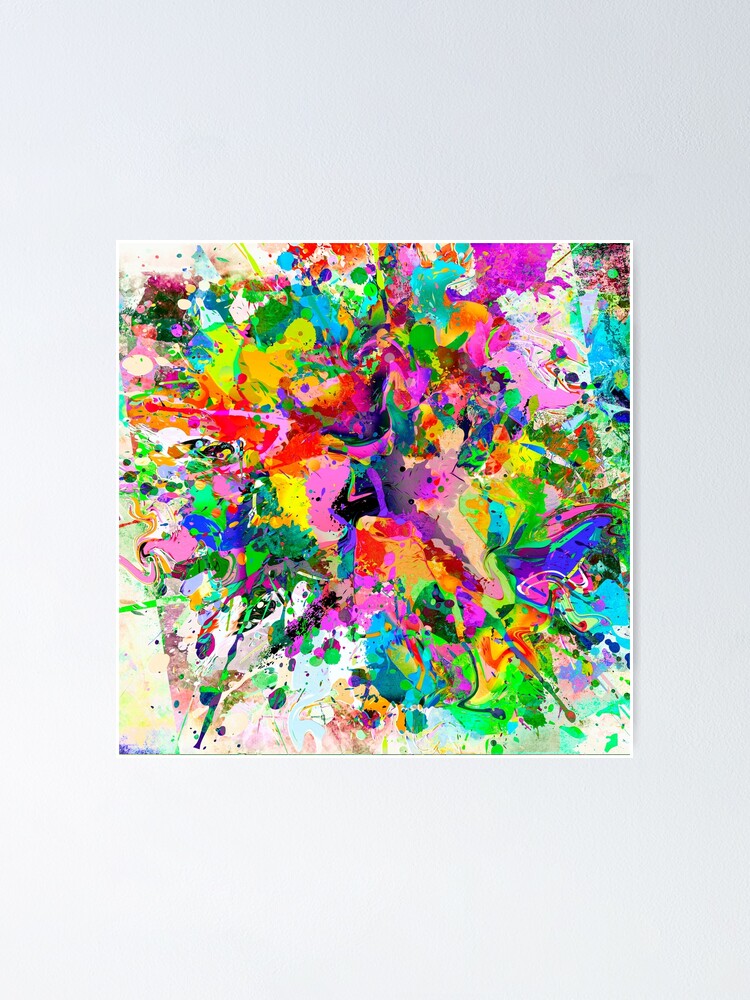 "Fun Colorful Paint Splash" Poster by awalite1956 | Redbubble