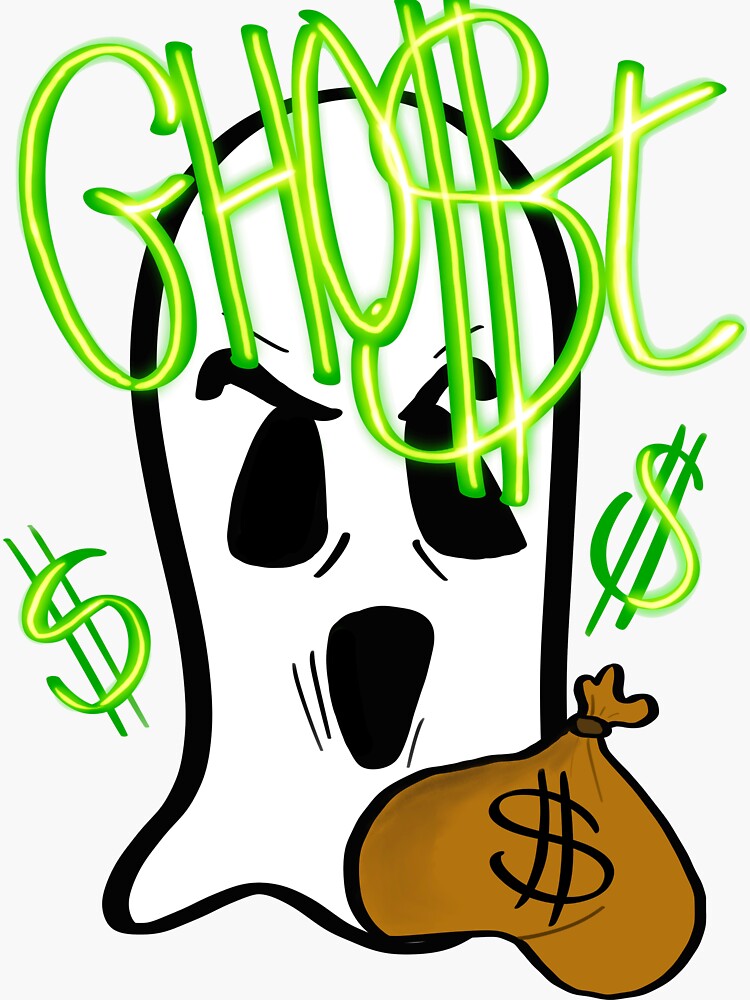 "Money ghost" Sticker for Sale by FRASPO | Redbubble