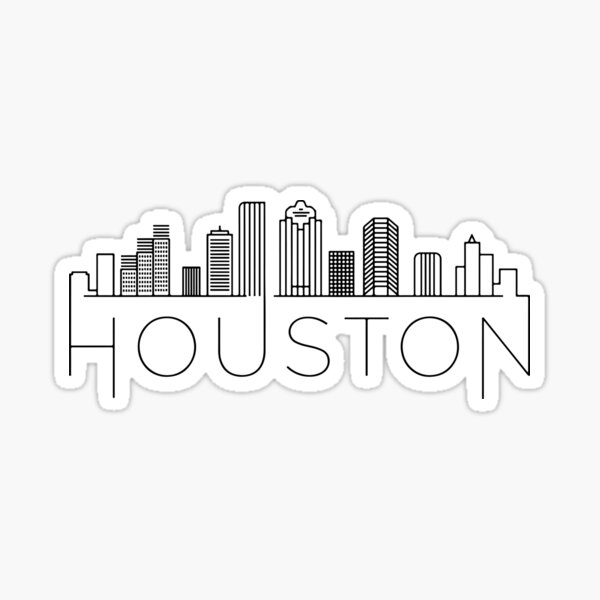 "Houston Skyline" Sticker by IVTtech | Redbubble