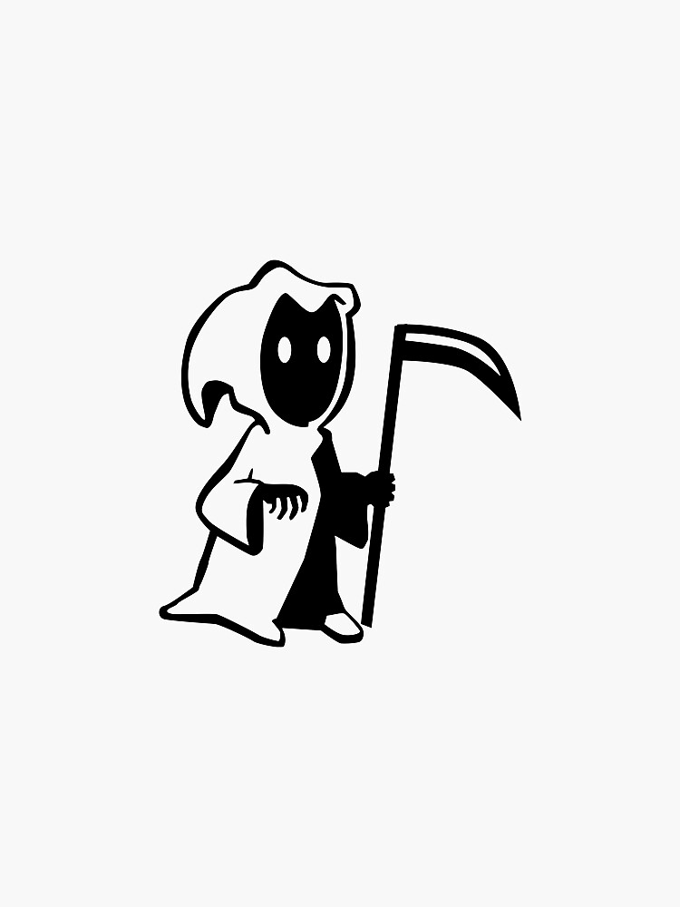 "Sad Reaper" Sticker by Toastedbuns | Redbubble