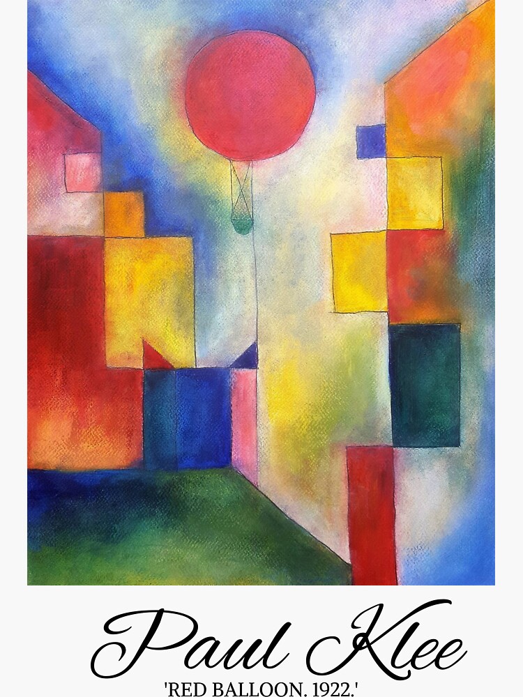 "Paul Klee Red Balloon 1922, Red Balloon, Paul Klee Print, Paul Klee ...