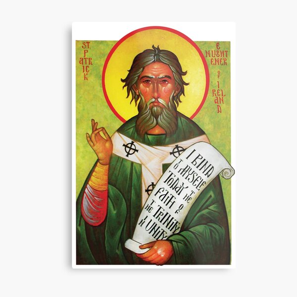 "Saint Patrick medieval with prayer Christian lime green Ireland ...