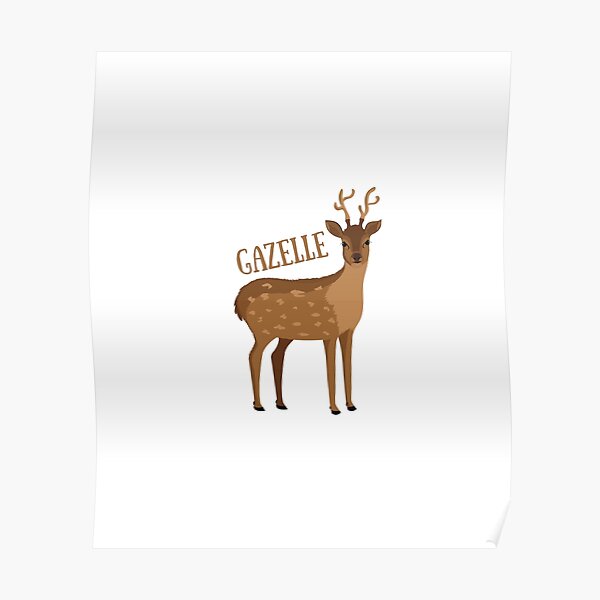 "Gazelle stickers, cute animals, beautiful gazelle." Poster for Sale by ...