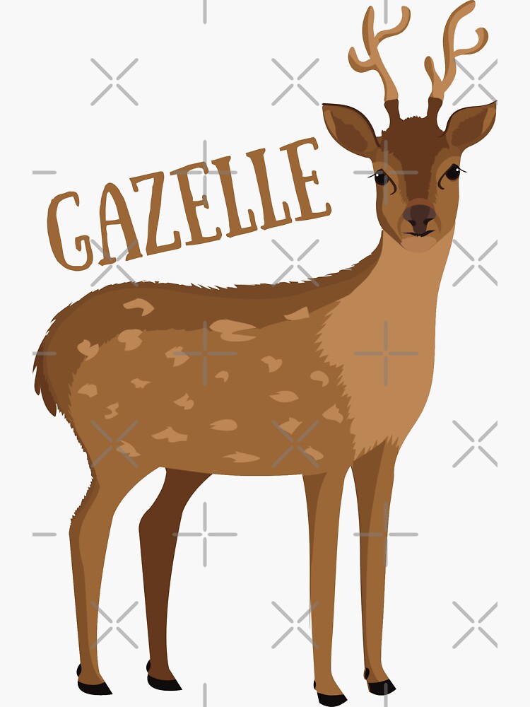 "Gazelle stickers, cute animals, beautiful gazelle." Sticker by LOUDsky ...