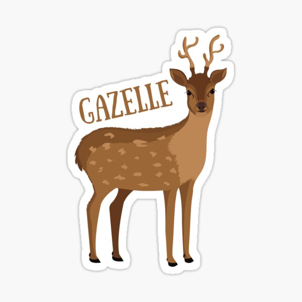 "Gazelle stickers, cute animals, beautiful gazelle." Sticker by LOUDsky ...