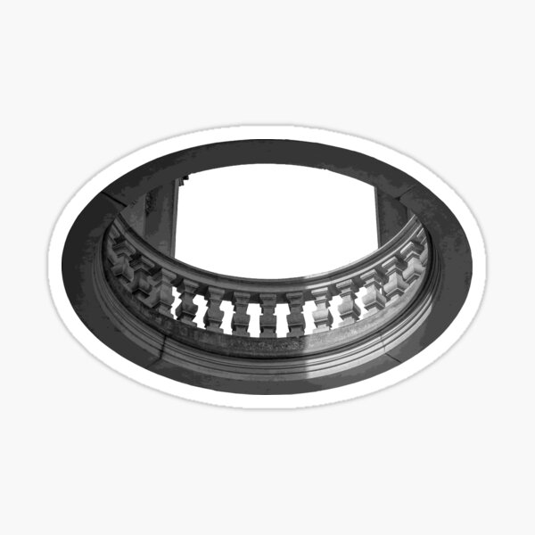 "Circle skylight marble stone railing" Sticker by ARCHMNML | Redbubble