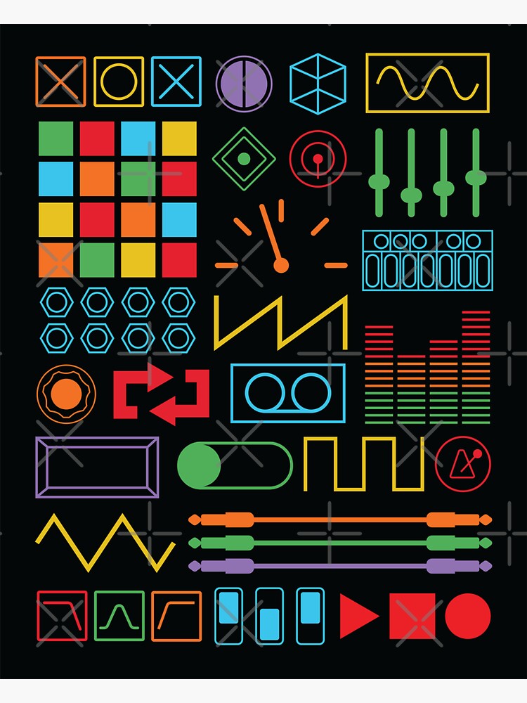 "Electronic Musician Synth, Sampler and Drum Machine Controls" Sticker ...