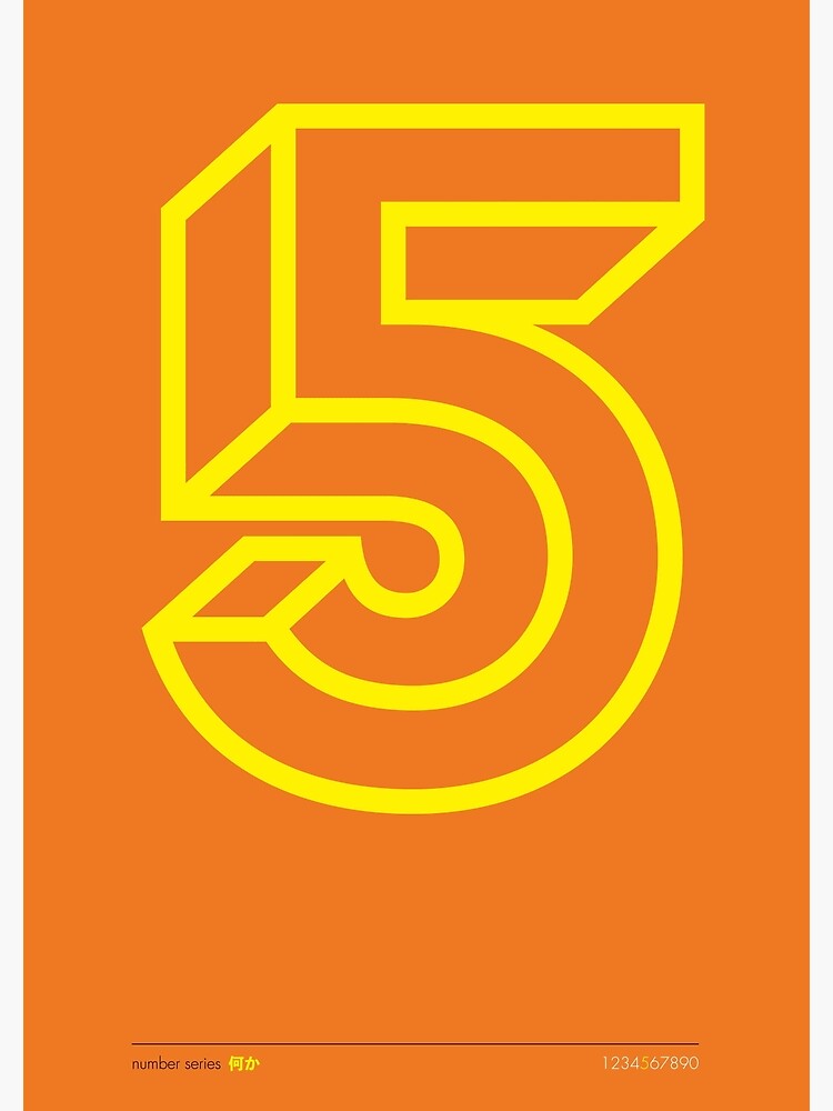 "5 _ number series" Poster for Sale by Nanika-akimoto | Redbubble