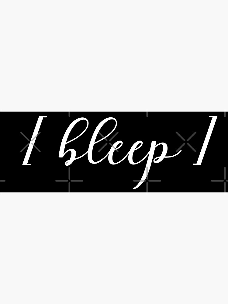 "bleep - hand writing" Sticker by sgkrishna | Redbubble