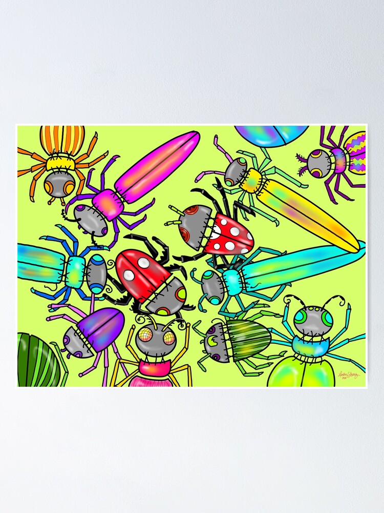"Buggy Bugs" Poster for Sale by heathersartwork | Redbubble