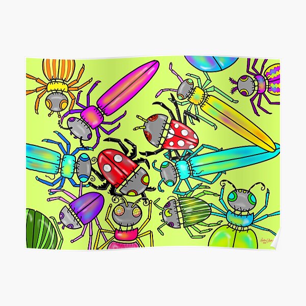 "Buggy Bugs" Poster for Sale by heathersartwork | Redbubble