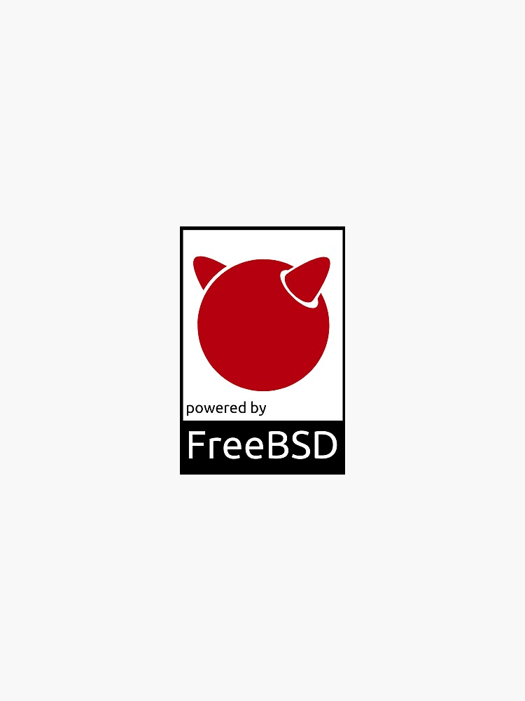 "XS Powered by FreeBSD" Sticker for Sale by bvancrafts | Redbubble