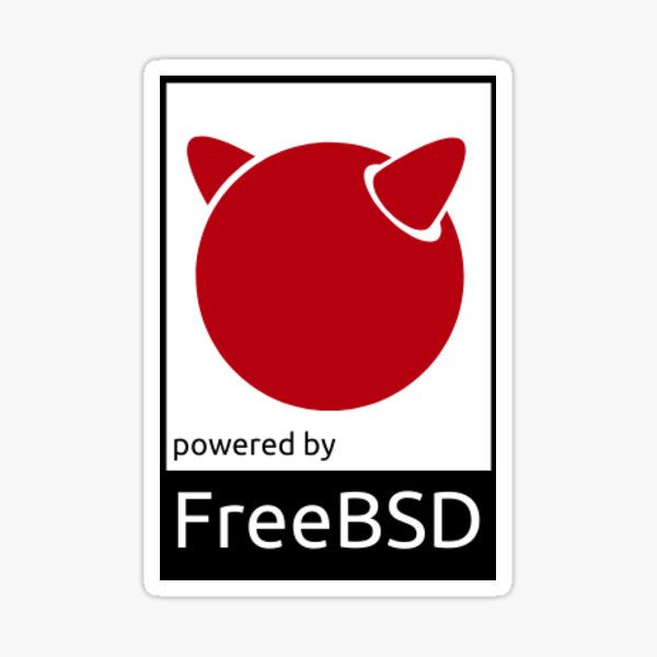 "XS Powered by FreeBSD" Sticker for Sale by bvancrafts | Redbubble