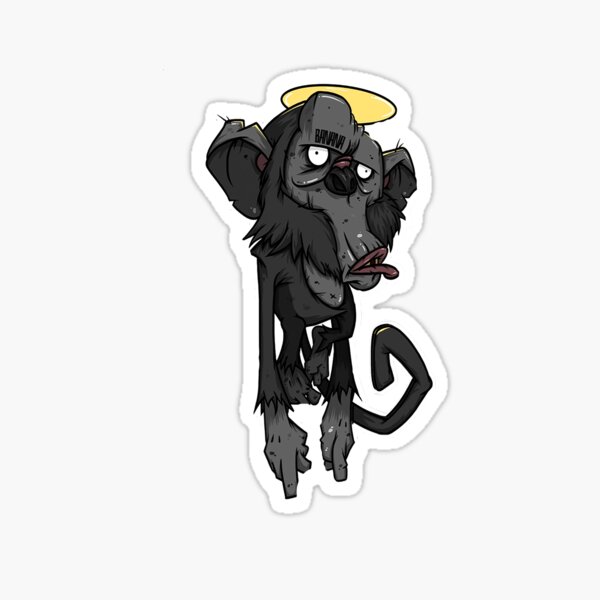 "Monkey Angel" Sticker for Sale by Firetree | Redbubble