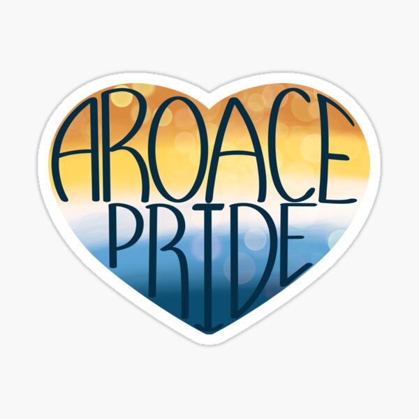 ""AroAce Pride" Heart" Sticker by KitAryn | Redbubble