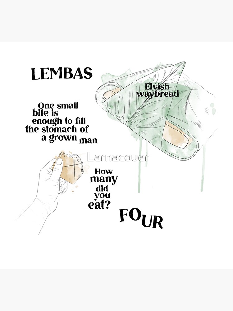 "Lembas, elvish waybread." Sticker for Sale by Larnacouer | Redbubble