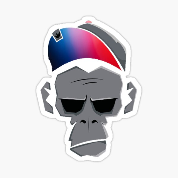 "Rainbow Monkey Hat" Sticker for Sale by Firetree | Redbubble