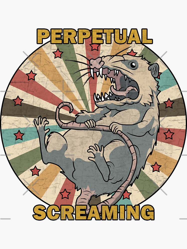 "Possum - Perpetual Screaming" Sticker for Sale by ValentinaHramov ...