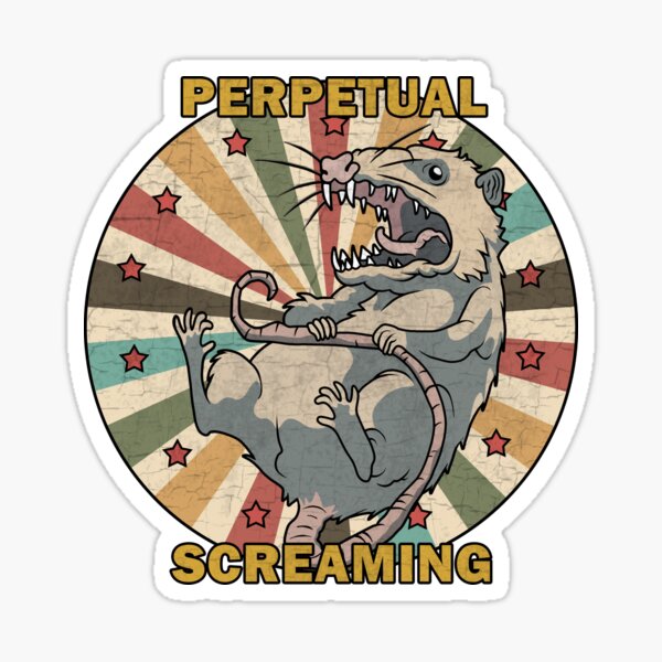 "Possum - Perpetual Screaming" Sticker for Sale by ValentinaHramov ...