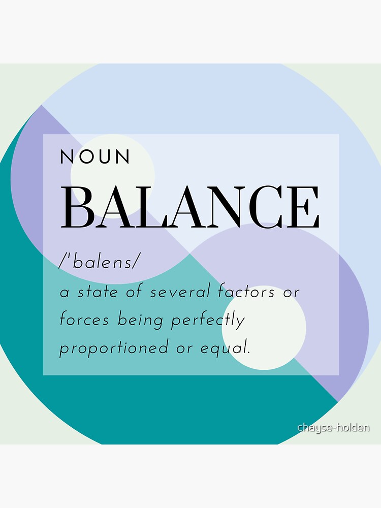 "Balance Definition" Sticker by chayse-holden | Redbubble