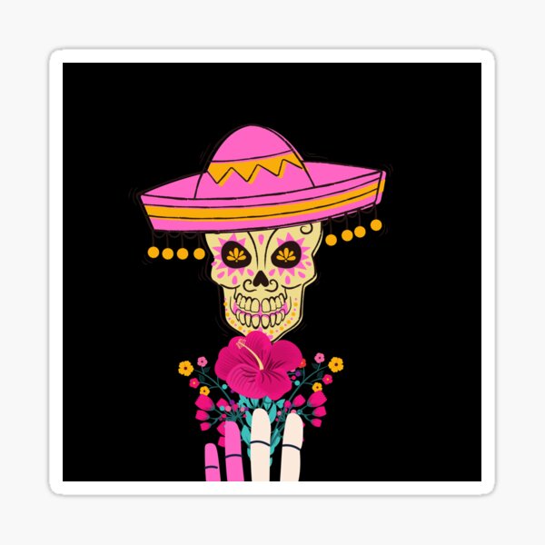 "caveira mexicana" Sticker for Sale by Glestore | Redbubble