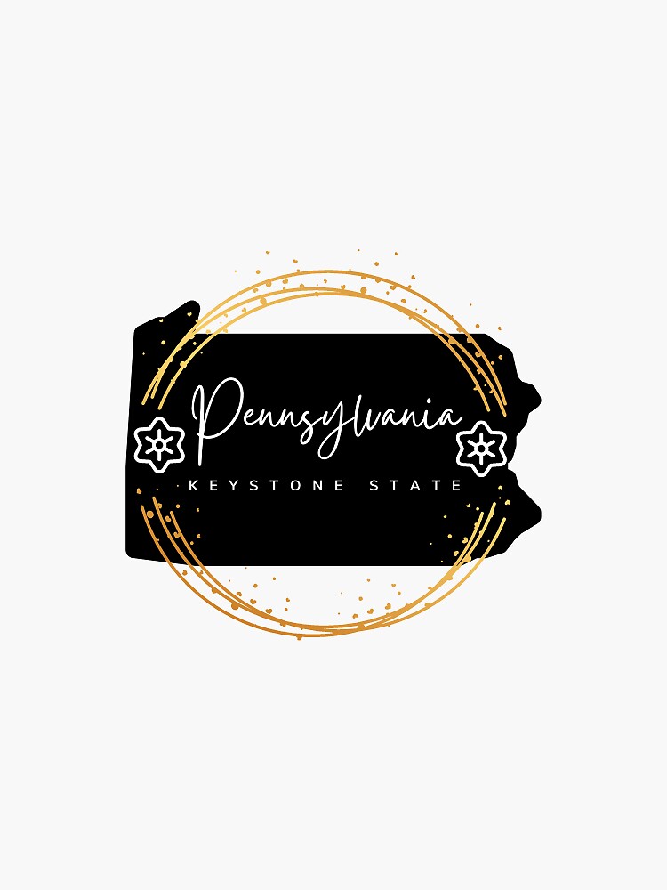 "Pennsylvania State Flower & Nickname" Sticker for Sale by ...