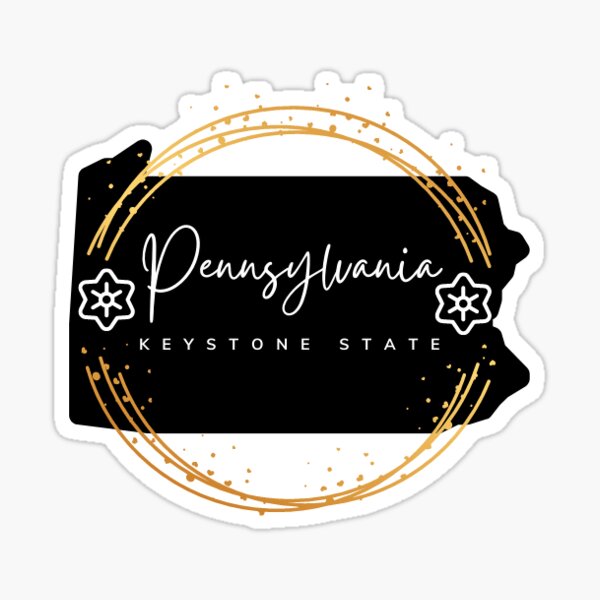 "Pennsylvania State Flower & Nickname" Sticker for Sale by ...