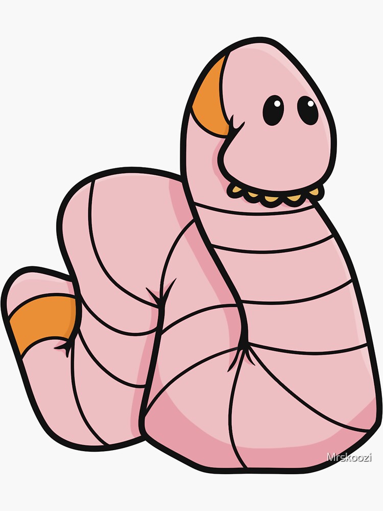 "Wormie" Sticker by Mrskoozi | Redbubble