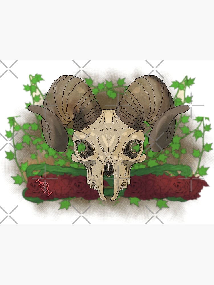 "Ram skull" Sticker by Dazzable | Redbubble
