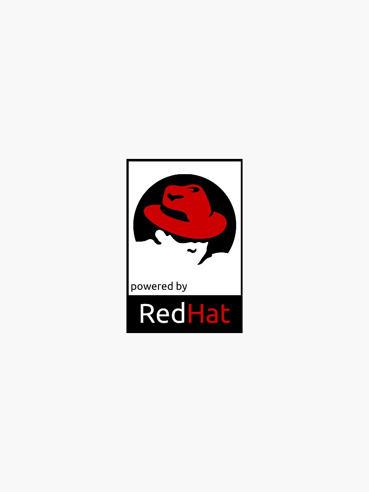 "XS Powered by RedHat" Sticker for Sale by bvancrafts | Redbubble