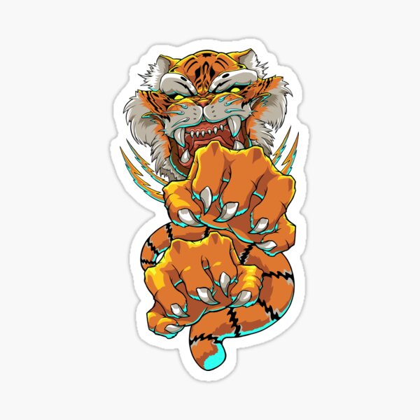 "Tiger Claw" Sticker for Sale by valron | Redbubble