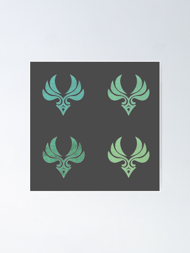 "Genshin Impact Anemo-Muster-Fanart Für Genshin-Spieler" Poster von ...