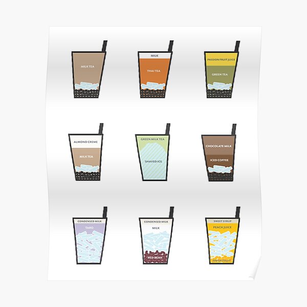 Boba Tea Posters | Redbubble