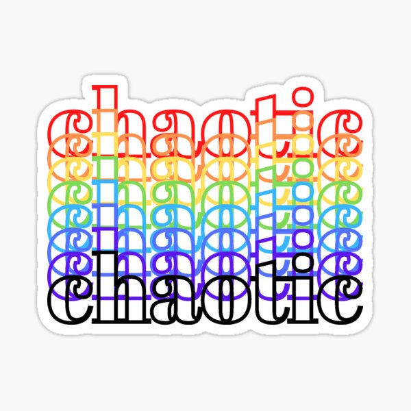 "Chaotic Colours" Sticker for Sale by sewmuchgeek | Redbubble