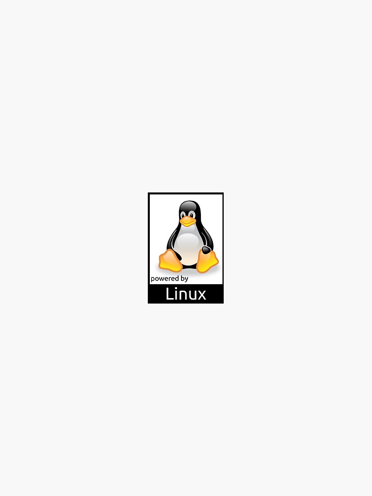 "XXS Powered by Linux 1.3x1.9cm" Sticker for Sale by bvancrafts | Redbubble