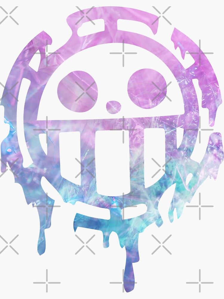 "Trafalgar D. Water law - HOLOGRAPHIC BLUE" Sticker for Sale by ...