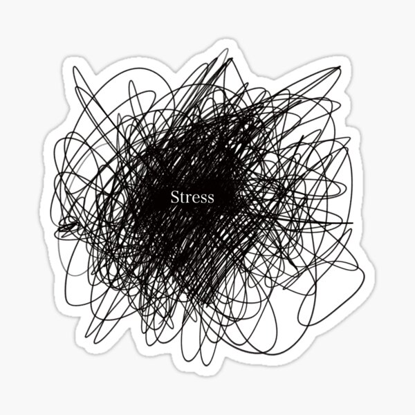 "Stress" Sticker by AnastasiaMz | Redbubble